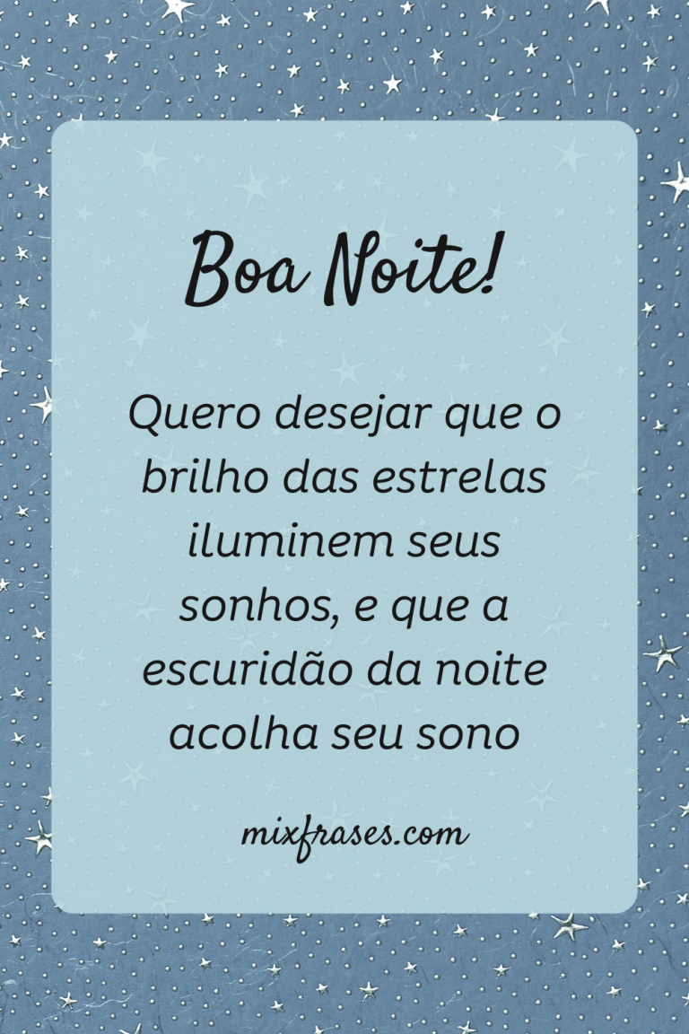 Mensagem de boa noite com estrelas lindas - Mix Frases